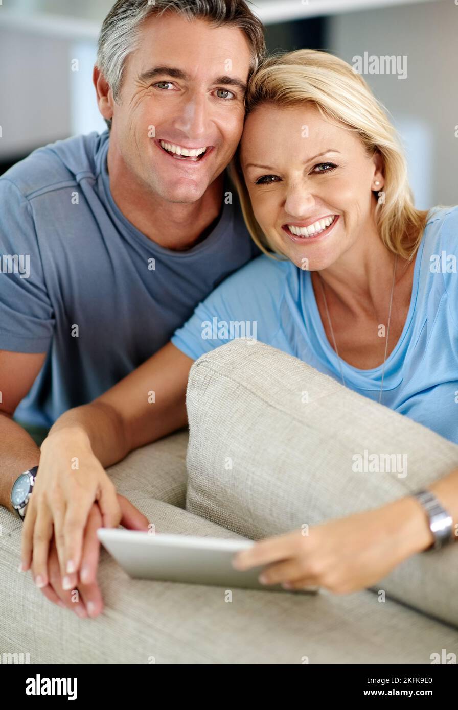 Were a modern couple. Cropped portrait of an affectionate couple ...
