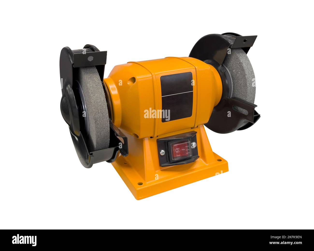 Electric grinding machine isolated on white background. Bench grinder ...