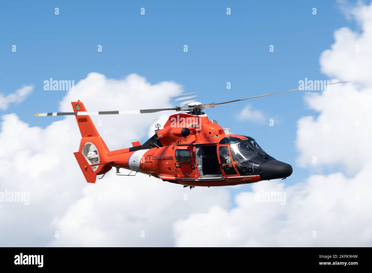 United States Coast Guard MH-65 Dolphin helicopter from Coast Guard Air ...
