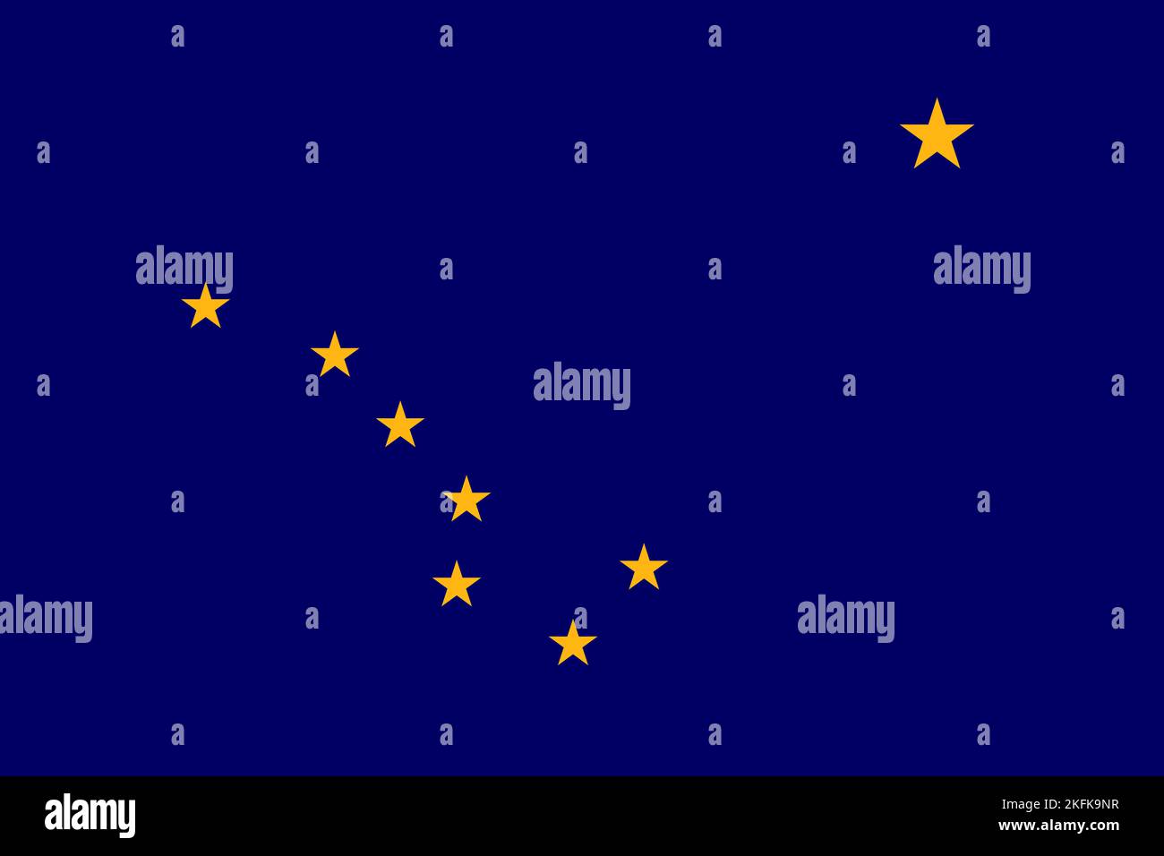 Flag of Alaska. Banner and patriotic symbol. Official colors. Flat ...