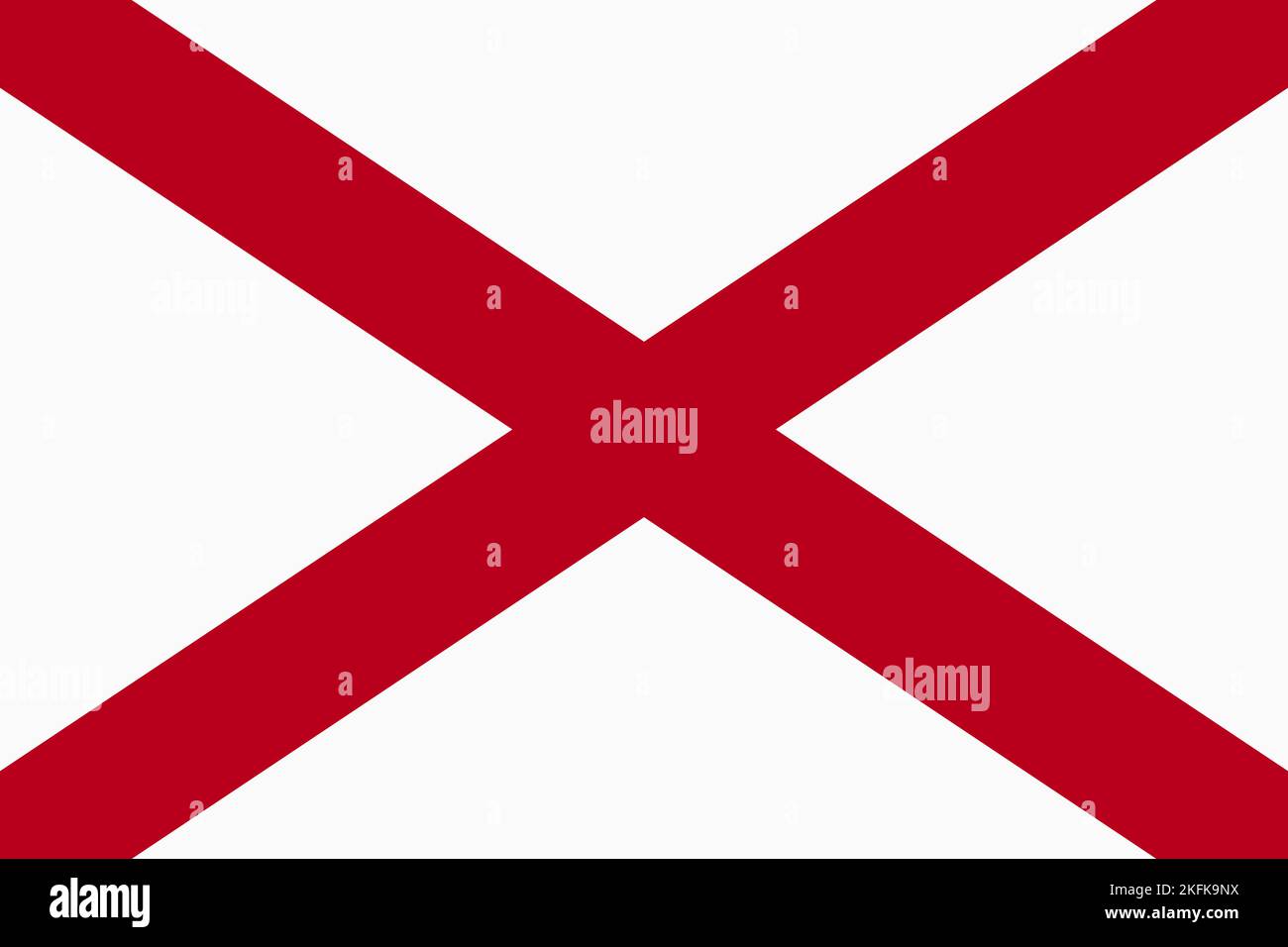 Flag of Alabama. Banner and patriotic symbol. Official colors. Flat ...