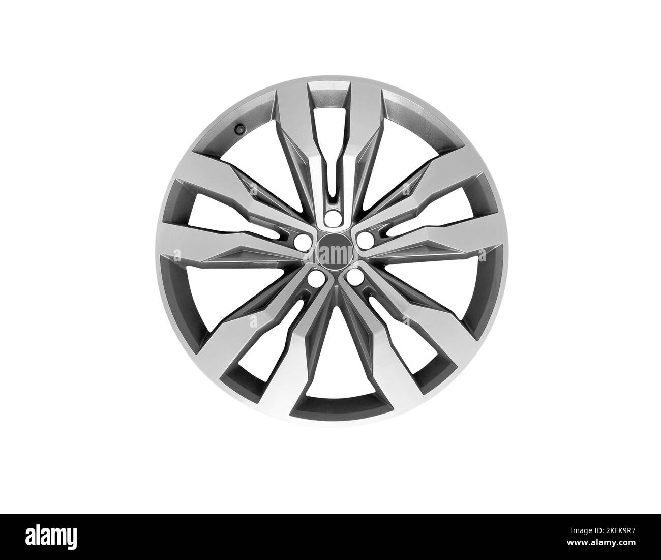 Car alloy wheel isolated on white background. New alloy wheel for a car ...