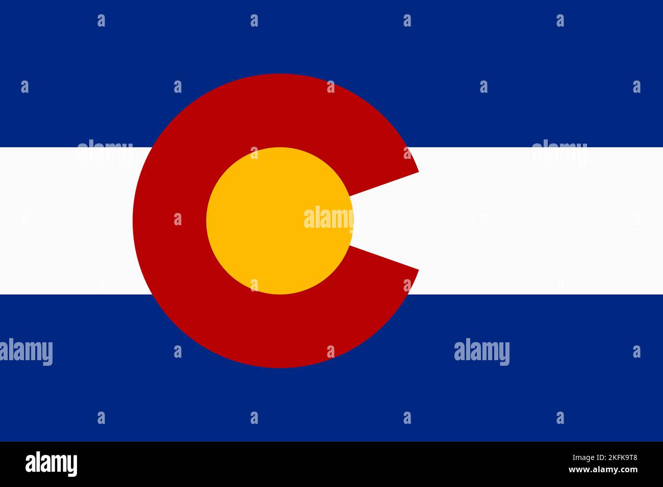 Flag of Colorado. Banner and patriotic symbol. Official colors. Flat ...