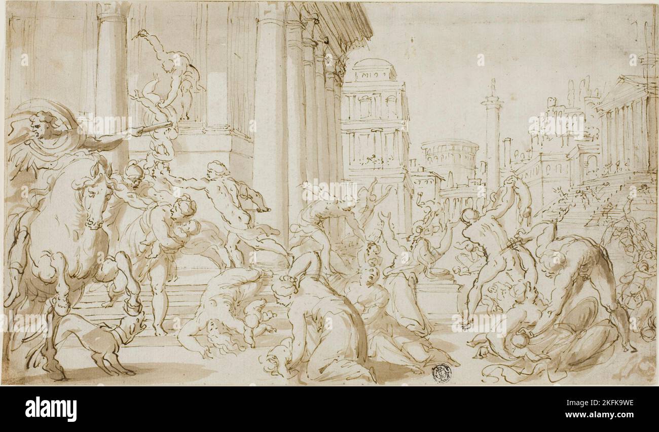 Massacre of the Innocents (recto); (Figure Sketches (verso)), n.d ...