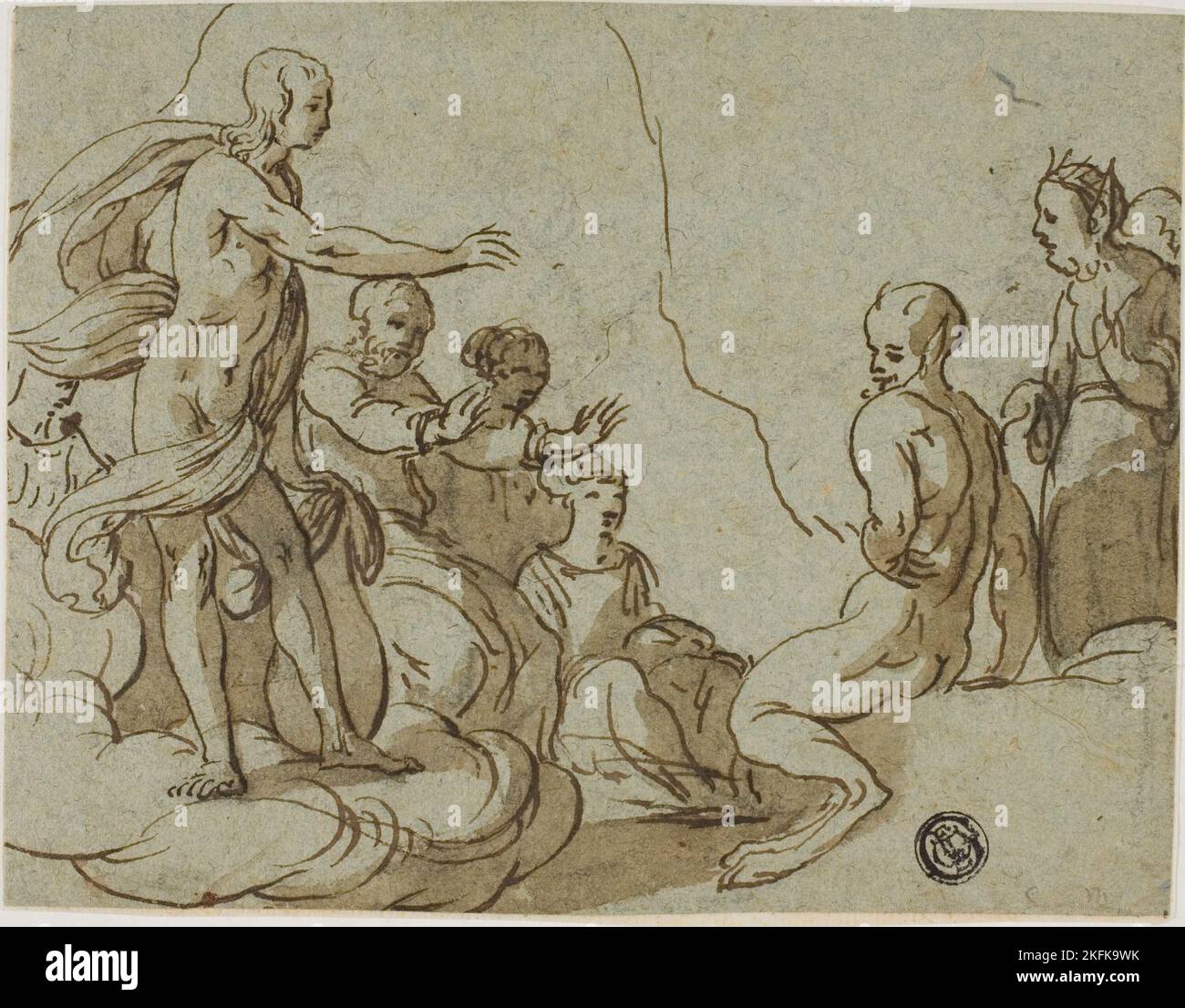 King Midas at the Contest Between Apollo and Pan, n.d. Style of Abraham ...