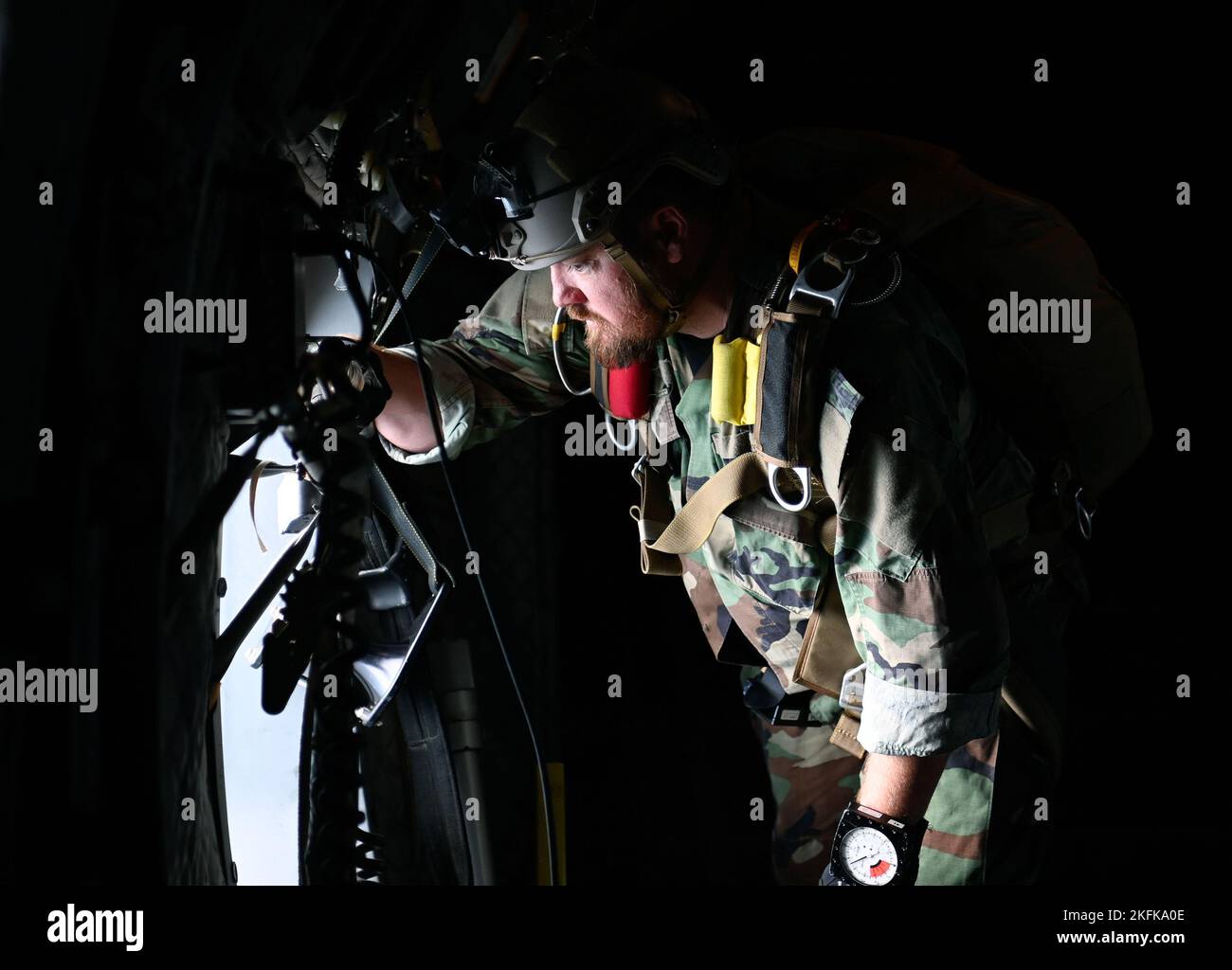 A Jumpmaster from the U.S. Army John F. Kennedy Special Warfare Center ...