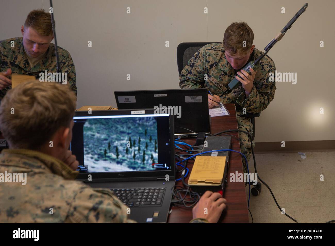 U.S Marine Corps Pfc Colton Smith, a mortarman with 2nd Battalion, 1st ...