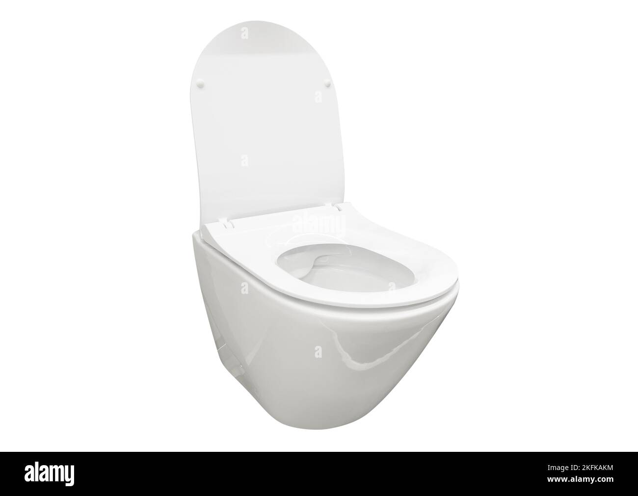 New white ceramic toilet isolated on a white background. Ceramic toilet ...