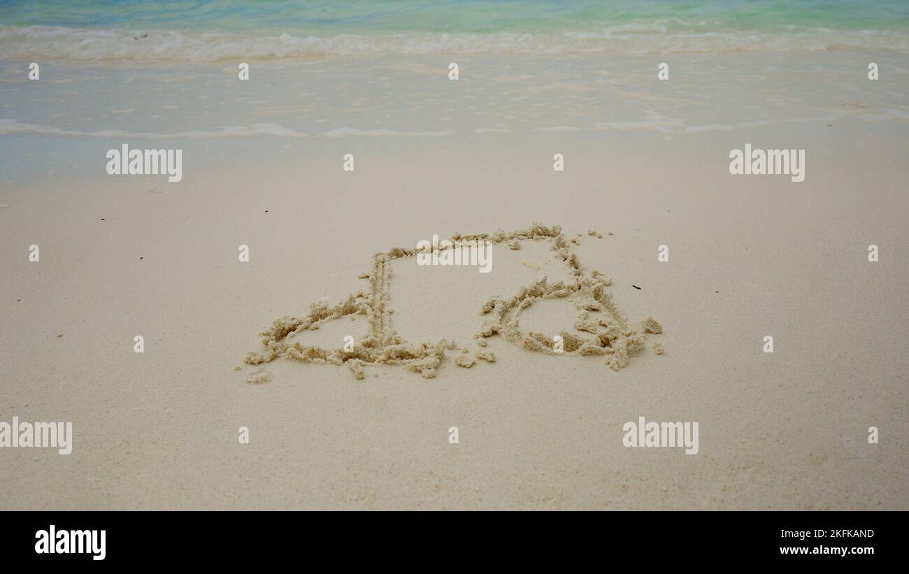Summer Beach Travel Musical Notes Sign. Dream Vacation Stock Photo - Alamy