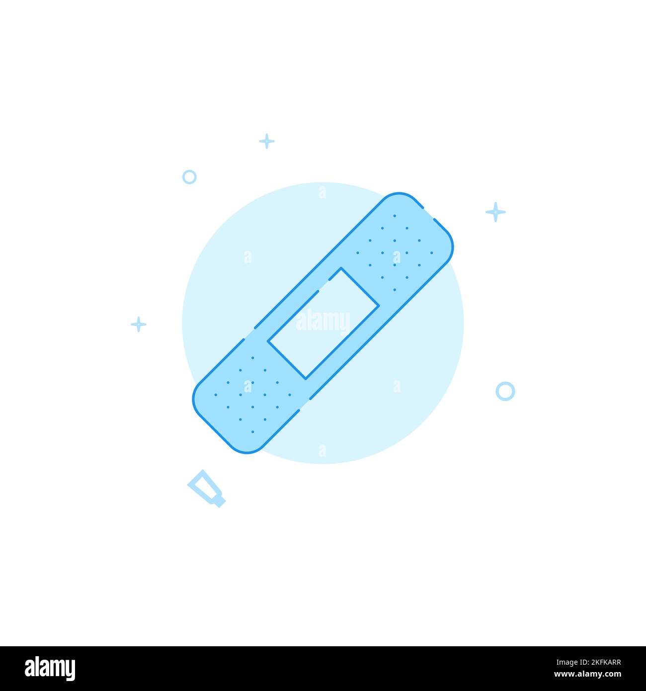 Adhesive plaster, court sticking plaster icon. Flat illustration ...