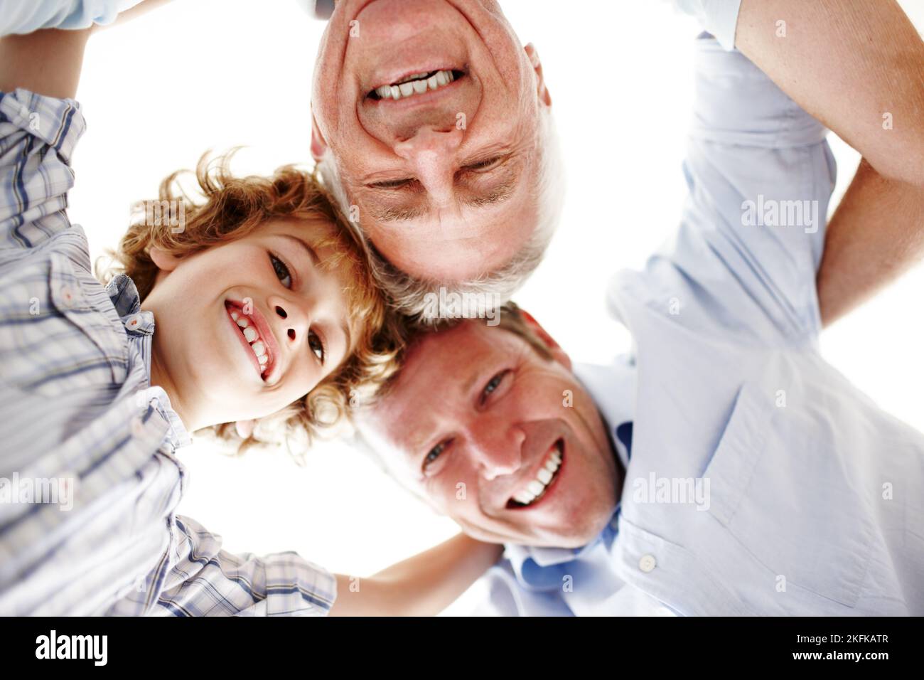Sushine and smiles. Low angle portrait of a handsome man standing with ...