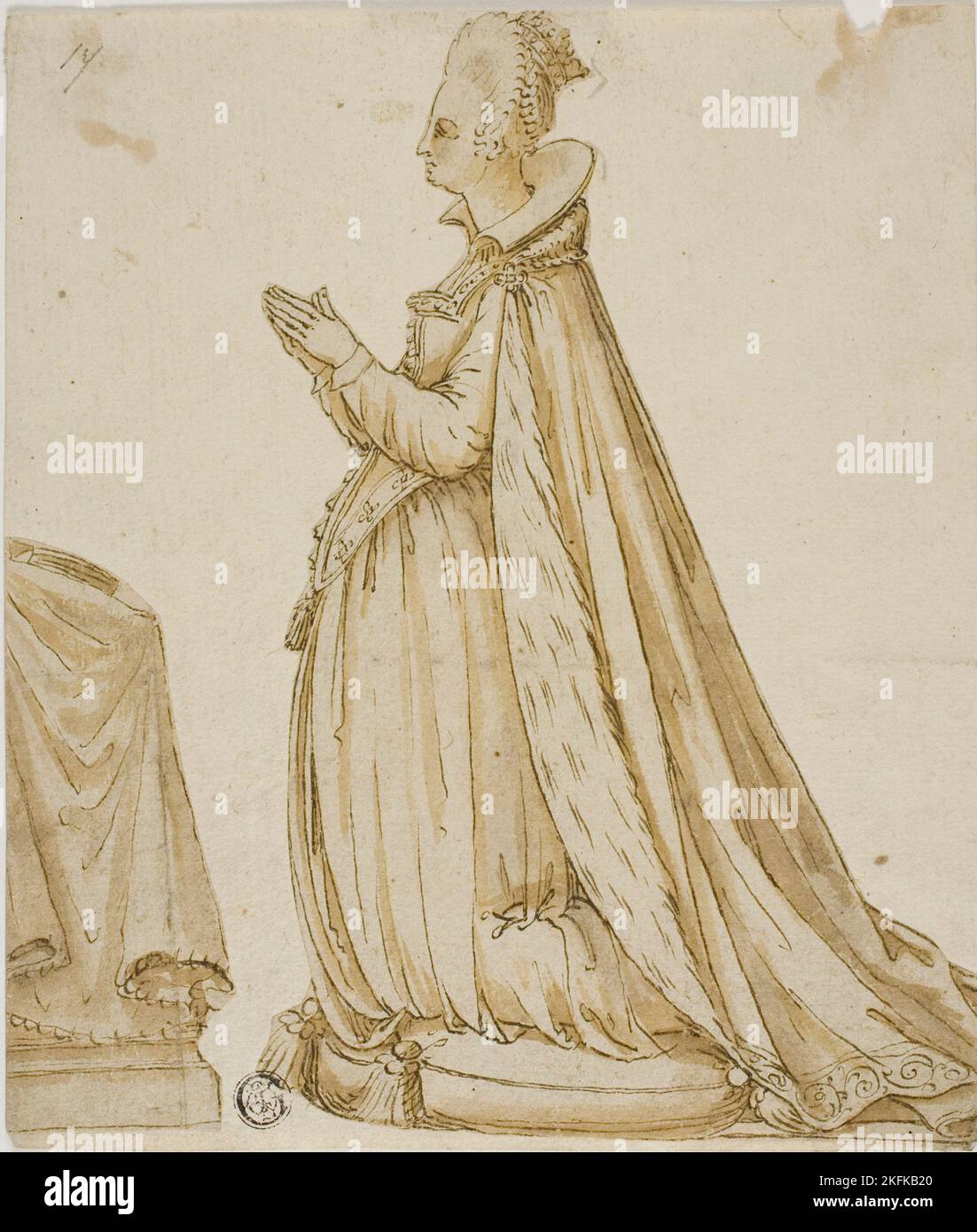 Lady Before a Prie-Dieu, n.d. Possibly after Leone Leoni Stock Photo ...