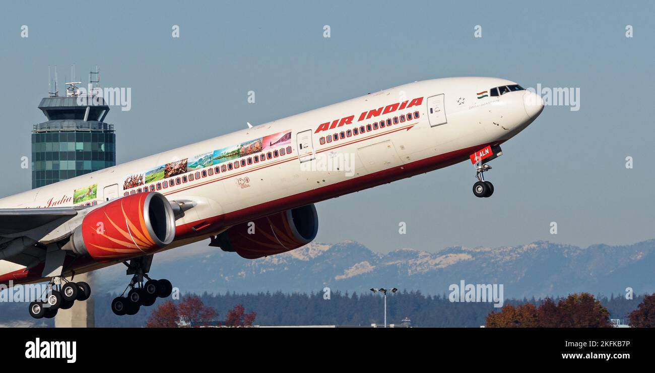 November 18, 2022, Richmond, British Columbia, Canada: An Air India ...