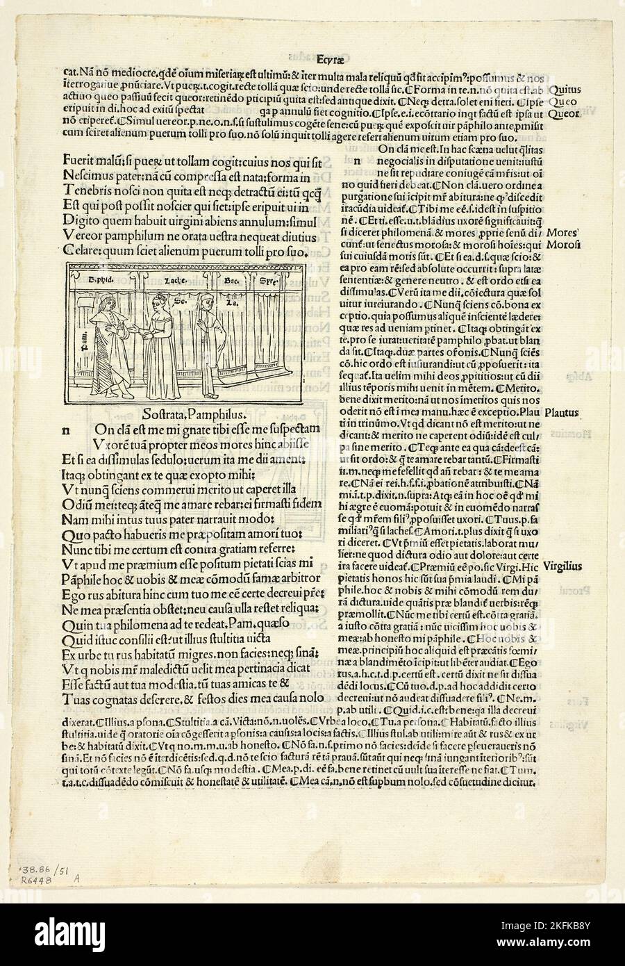 Sostrata, Pamphilus (recto) (and Laches, Socrates, Pamphilus (verso ...