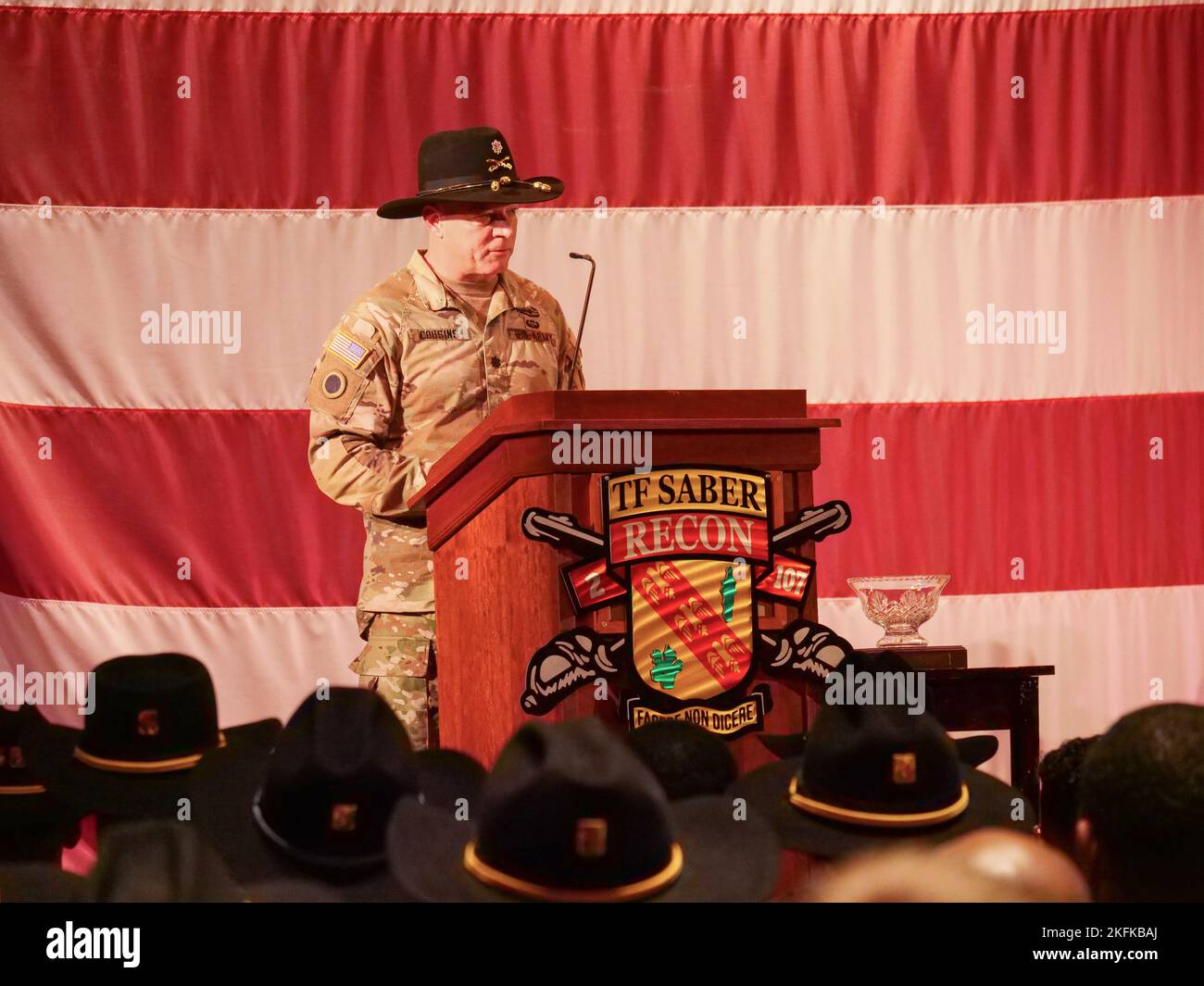 Lt. Col. William Cousins, commander of 2nd Squadron, 107th Cavalry ...