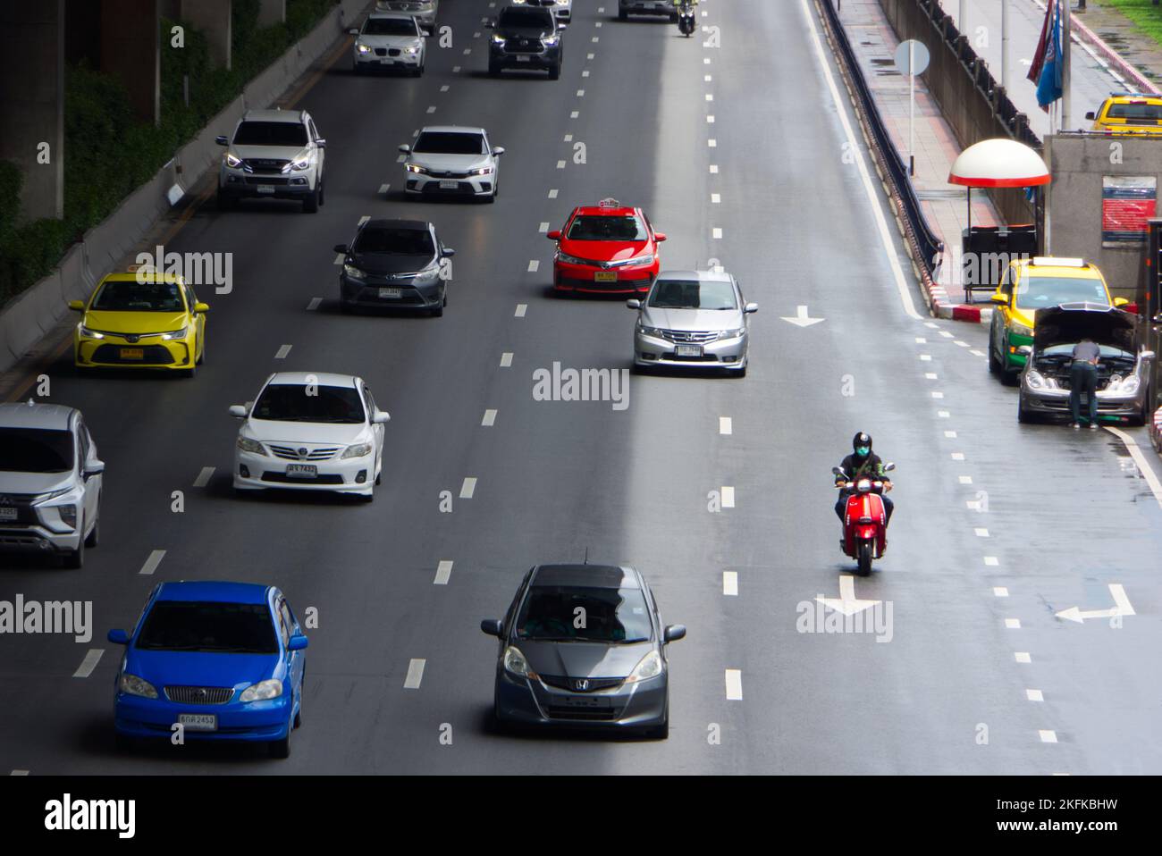 Moving car perspective showing scenic hi-res stock photography and ...