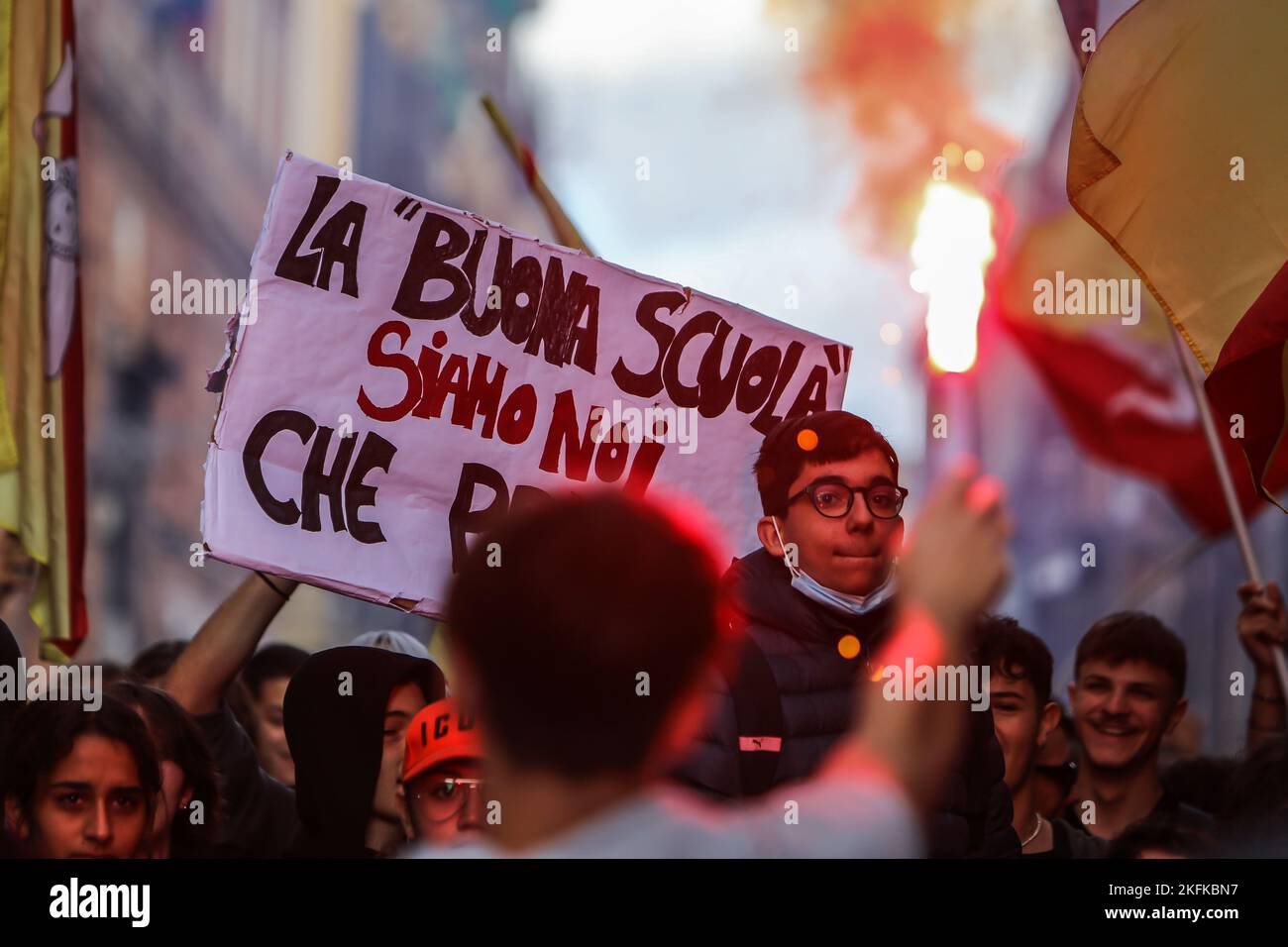 November 18, 2022, Palermo, Italy: Student protests against the ...
