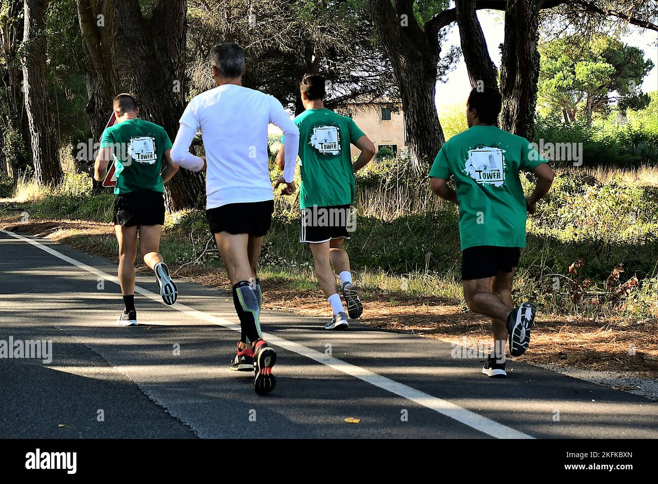 Some runners during the "Escape from the Tower" run. U.S Army Garrison ...