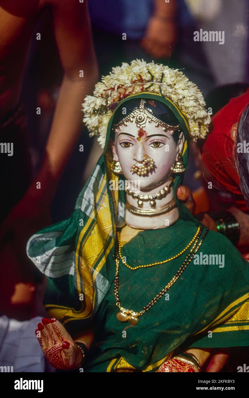 Image of Gauri at the time of Gauri Ganesh immersion Mumbai Stock Photo ...