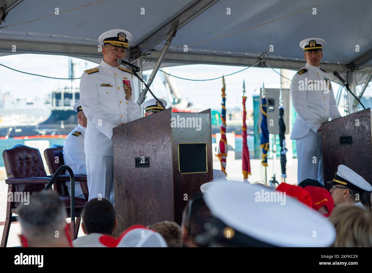 220923-N-NU634-037 NORFOLK (Oct. 23, 2022) – Rear Adm. Huan Nguyen, deputy commander Cyber ...