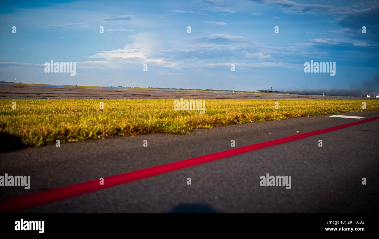 A B-52H Stratofortress take-off from Minot Air Force Base, North Dakota, during exercise Prairie ...