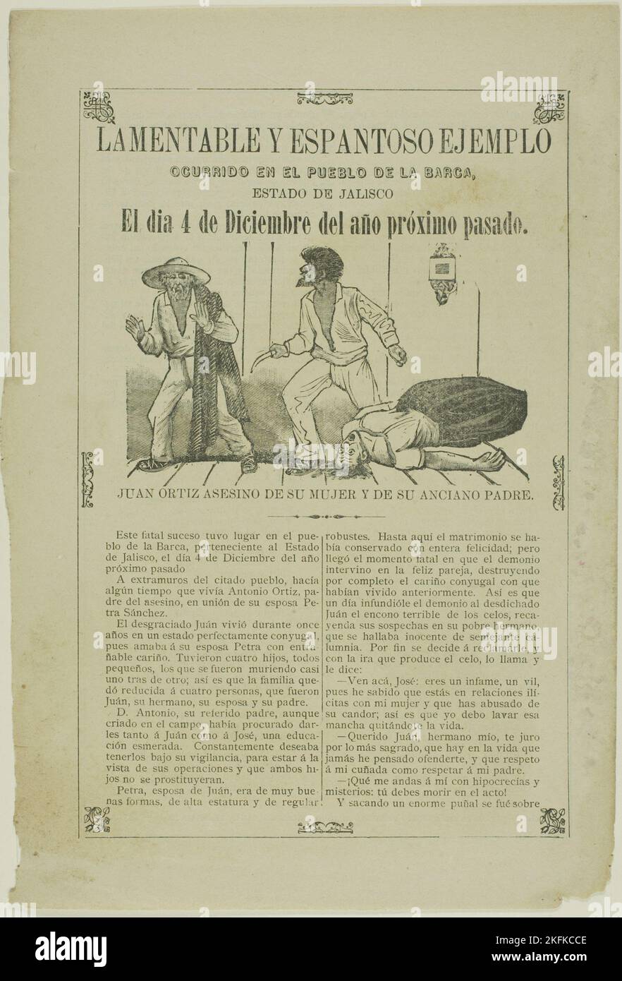 Lamentable and Frightening Example that Happened in the Town of Barca ...