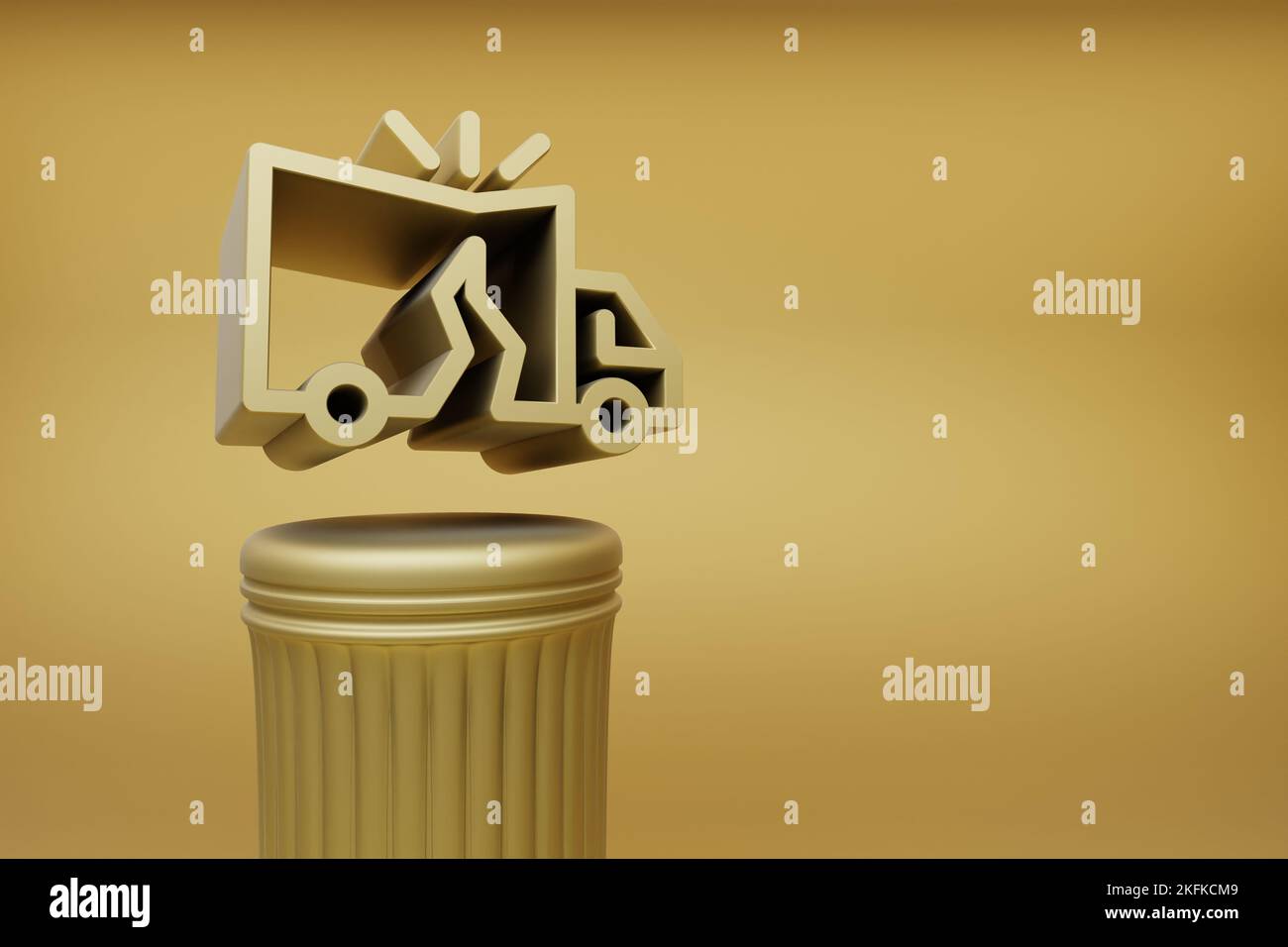 Beautiful abstract illustrations Golden Economic Crisis symbol icons on ...