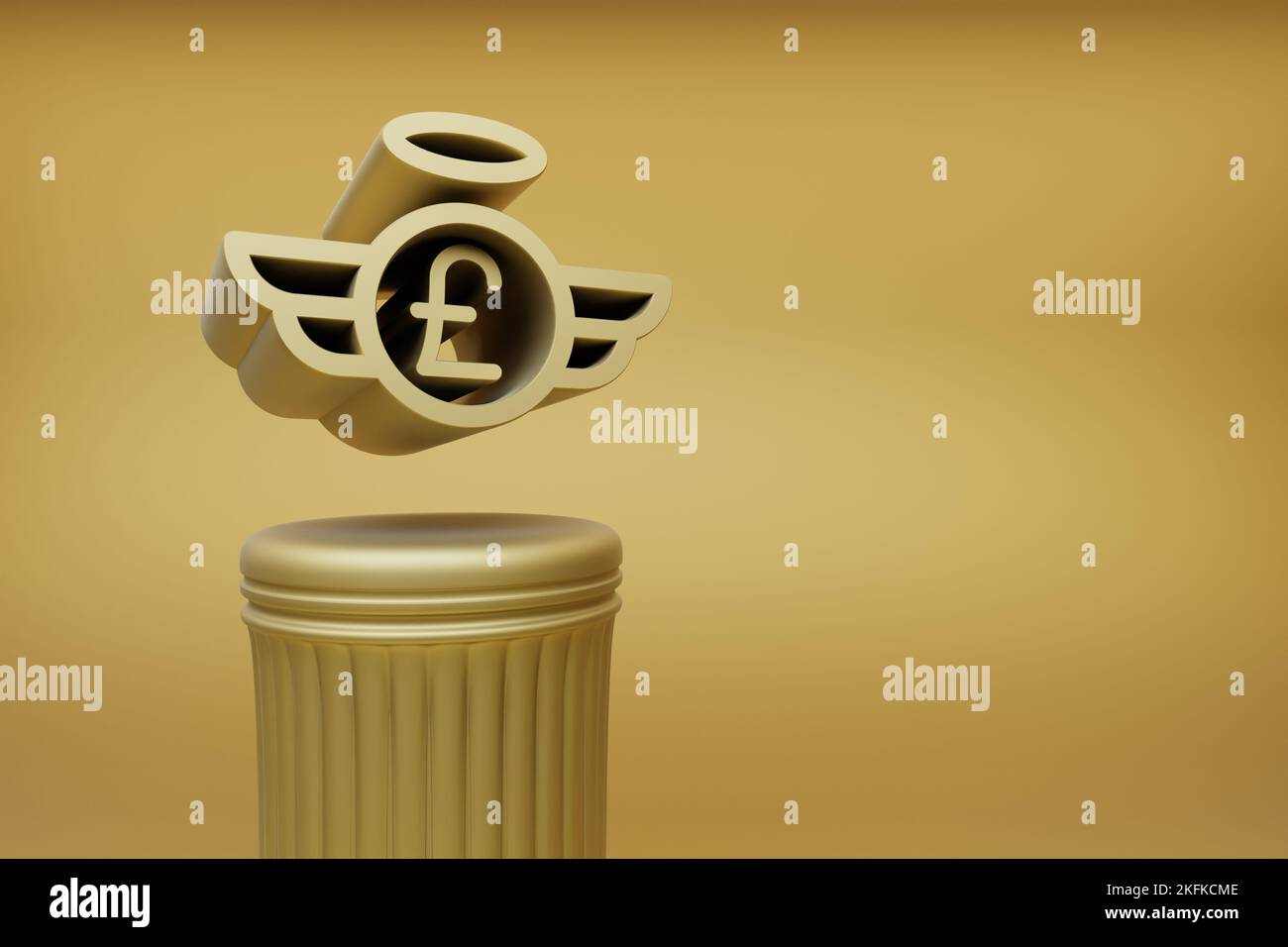 Beautiful abstract illustrations Golden Pound Price symbol icons on a ...