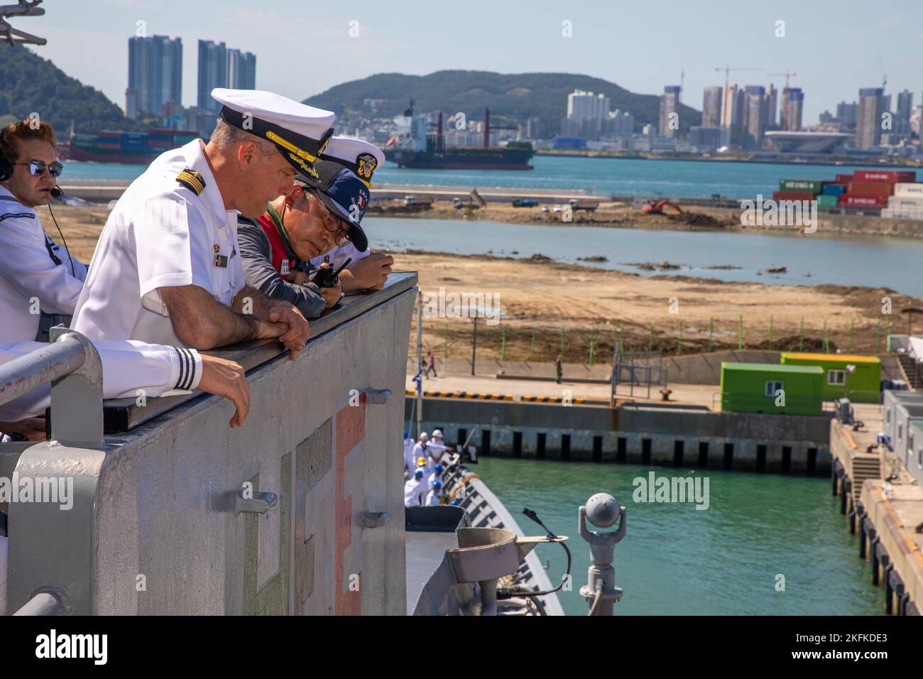 BUSAN, Republic of Korea (Sept. 23, 2022) Captain Edward Angelinas and ...