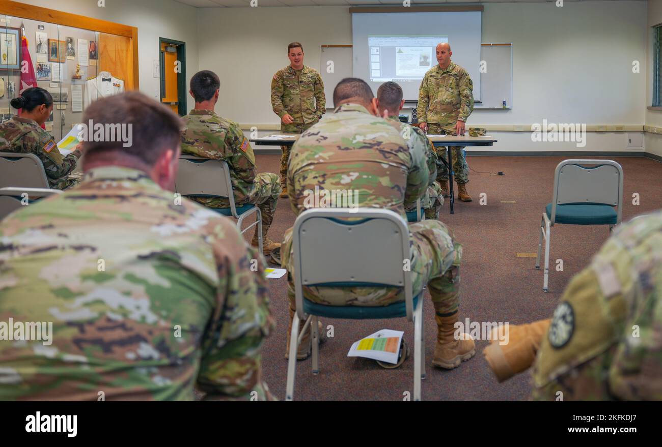 Oregon Army National Guard Capt. Cody Comerford and Maj. Joshua Reese ...