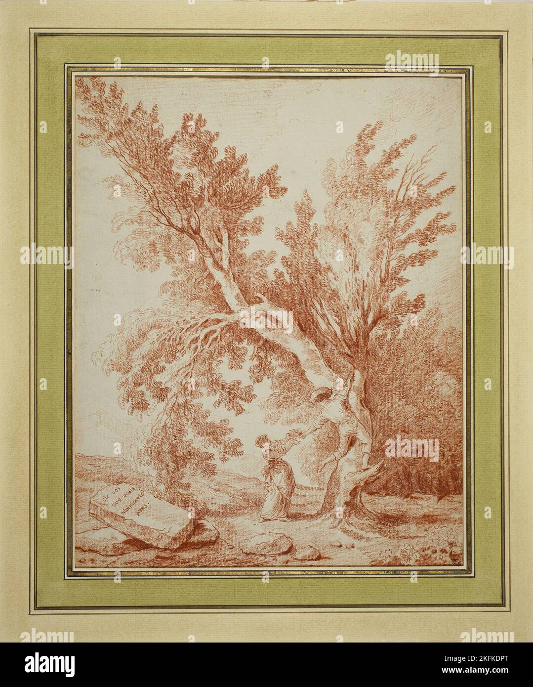 The Nest Robber, 1780s. Boy taking bird's nest from a tree. 'Sic vos ...