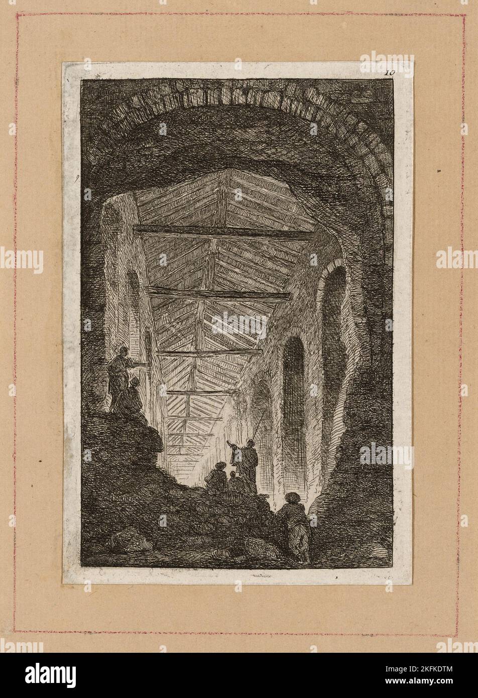 Plate Ten from Evenings in Rome, 1763/64. Antique Gallery Stock Photo ...