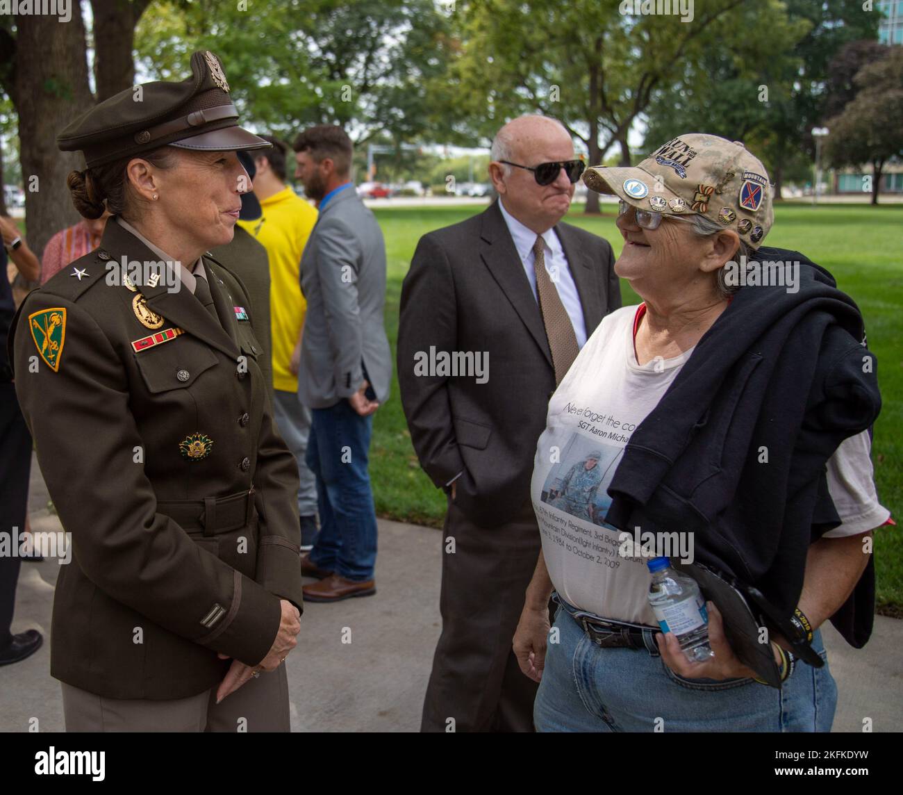 U.S. Army Brig. Gen. Niave Knell, the 1st Infantry Division Deputy ...