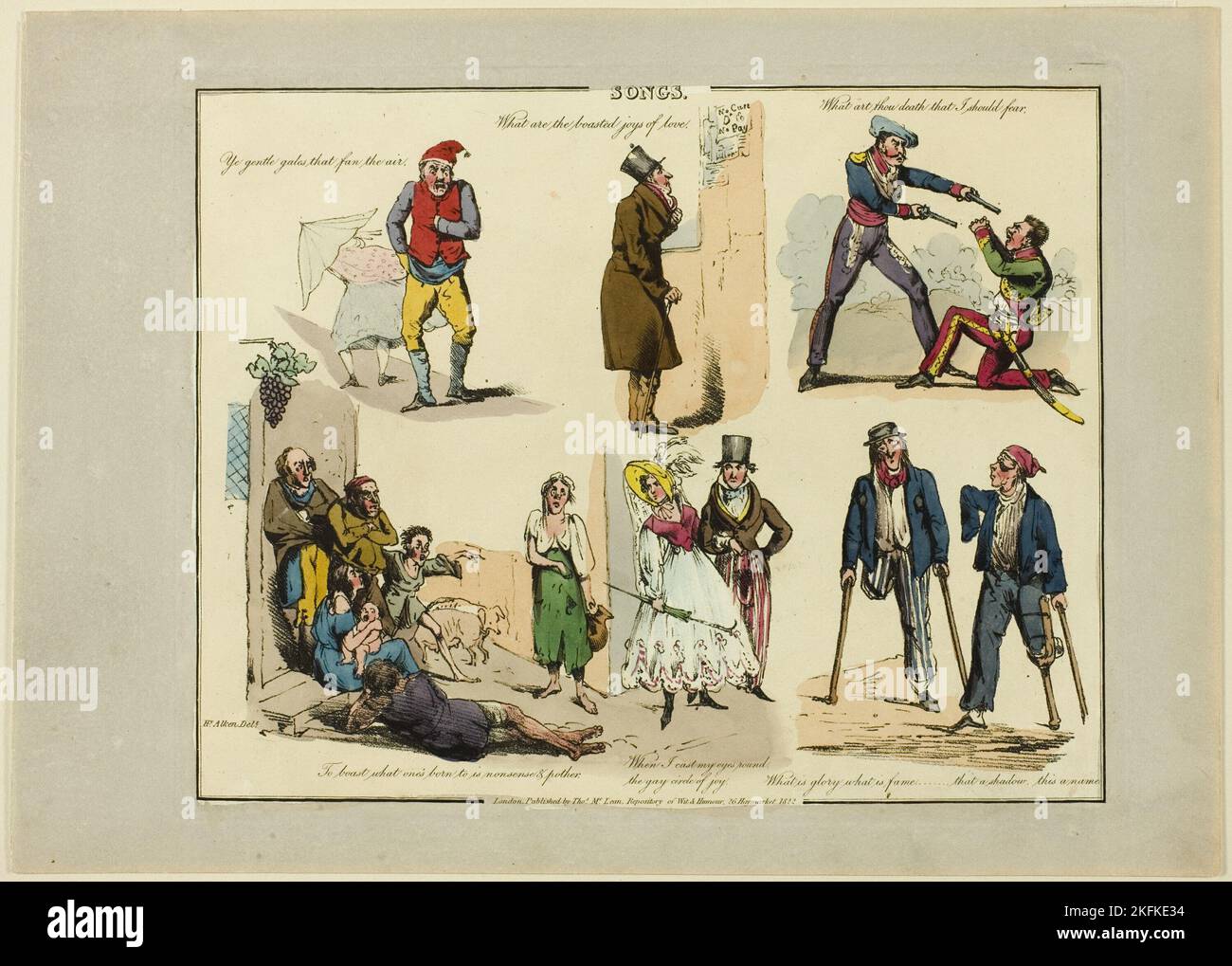 Plate from Illustrations to Popular Songs, 1822 Stock Photo - Alamy