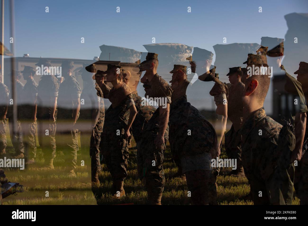 U.S. Marines and Sailors with Headquarters and Headquarters Squadron (H ...