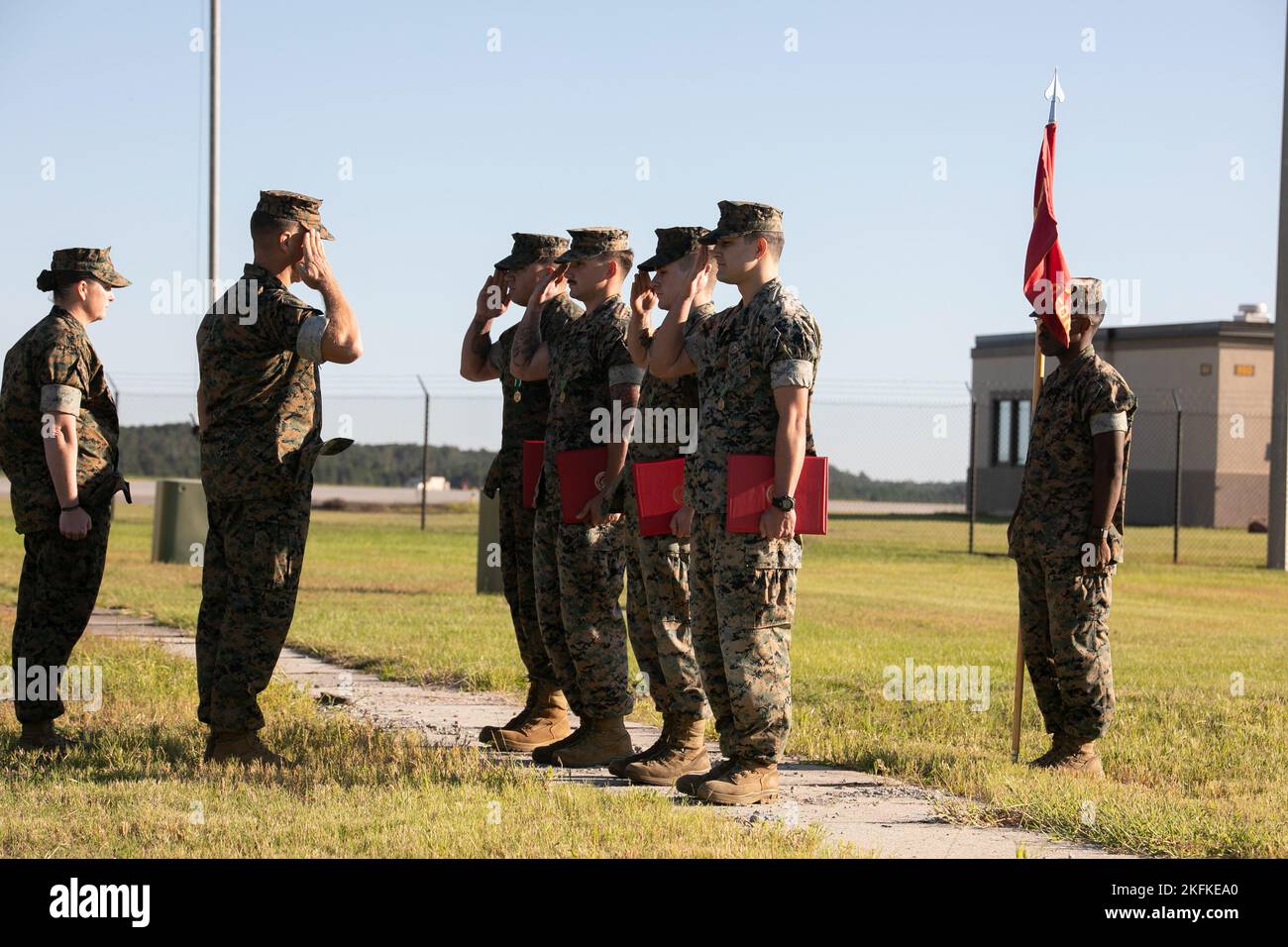 U.S. Marines and Sailors with Headquarters and Headquarters Squadron (H ...