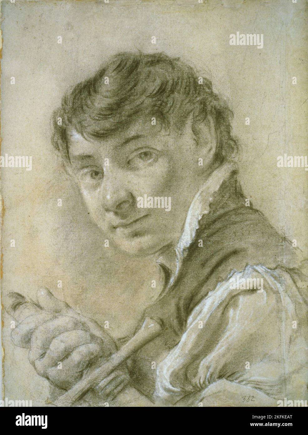 Portrait of a Young Man Holding a Sword, c. 1735 Stock Photo - Alamy
