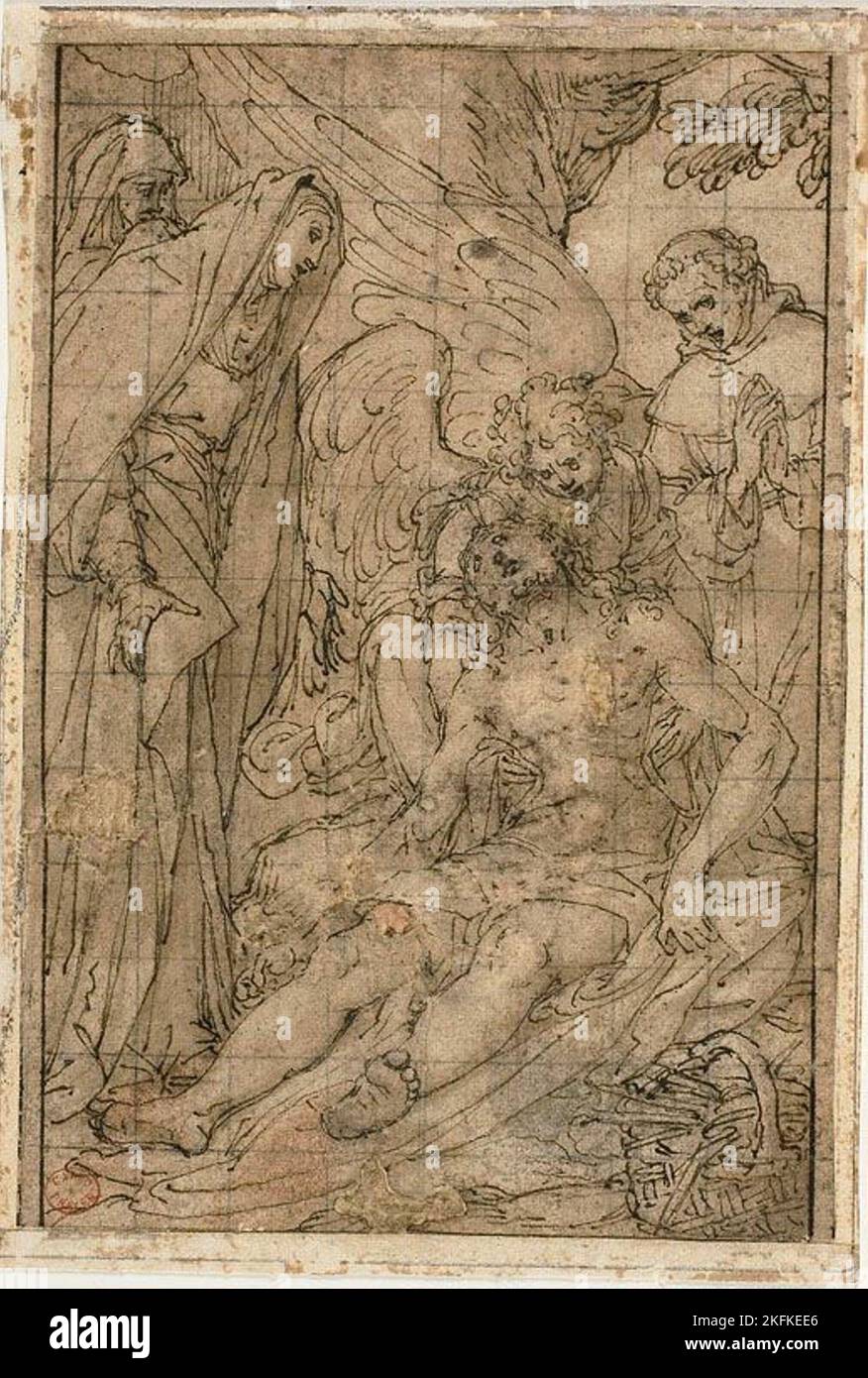 Male angel and wings pencil drawing hi-res stock photography and images ...