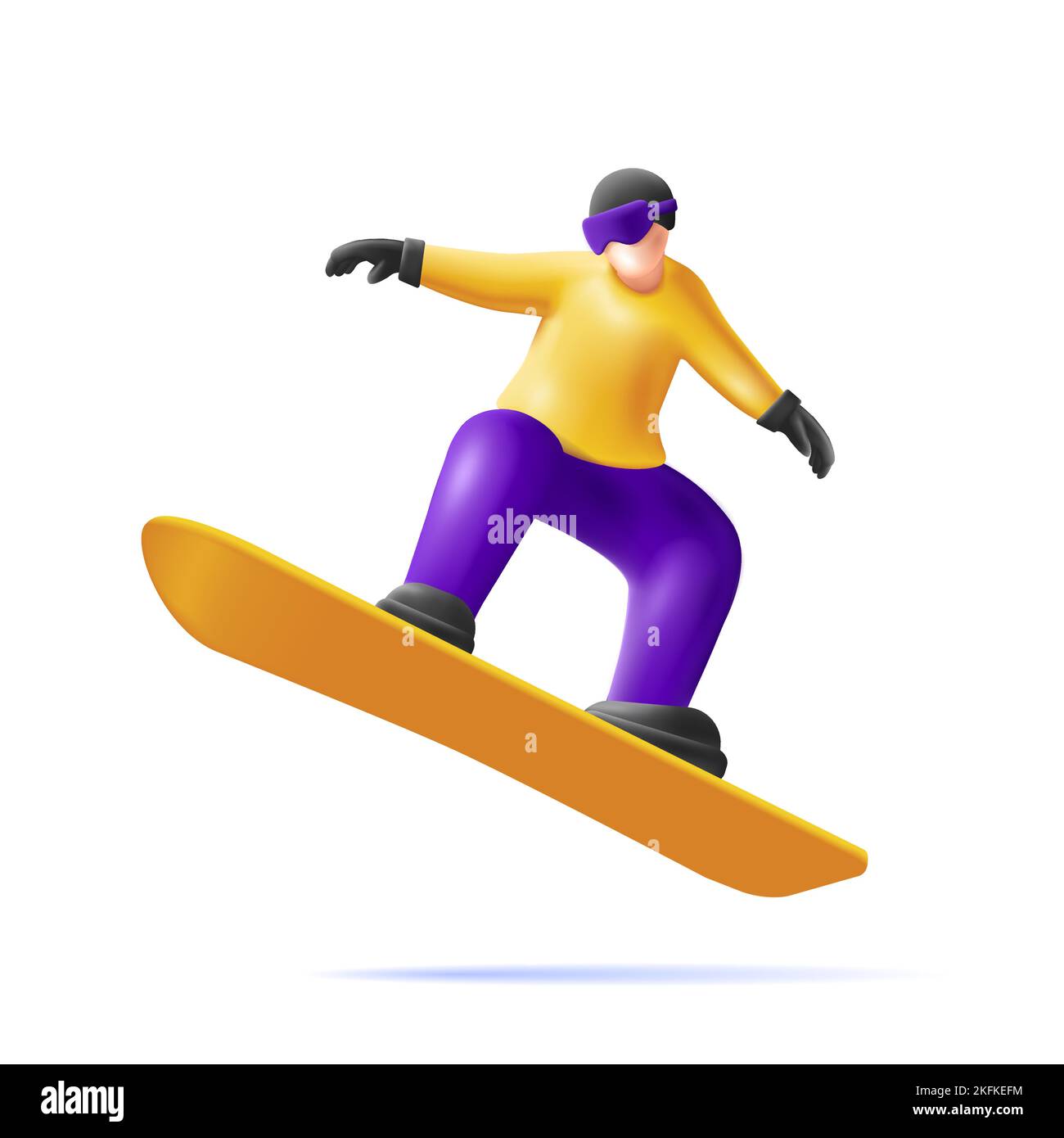 Cartoon boy snowboarding winter sport Stock Vector Images - Alamy