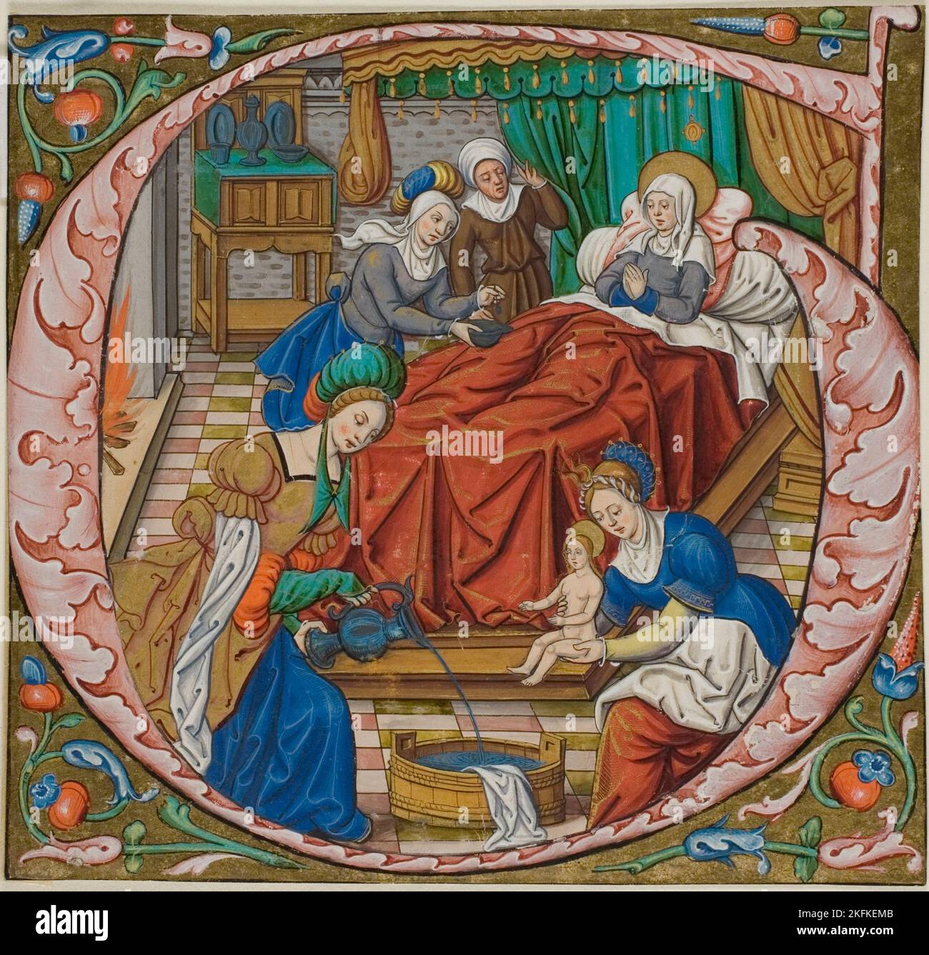 Childbirth in medieval art art hi-res stock photography and images - Alamy