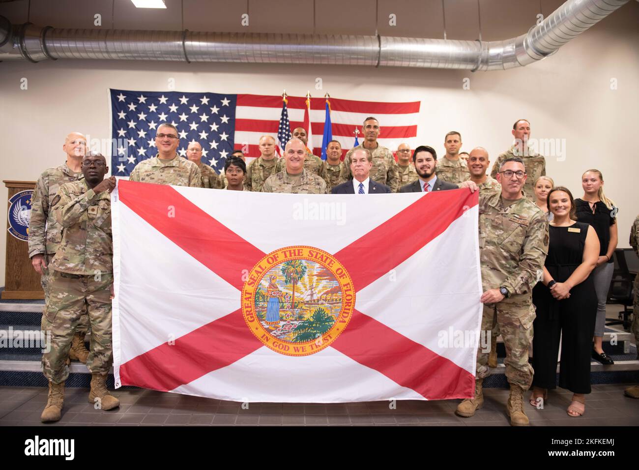 Florida National Guard senior officials, state senator Tom Wright and U ...