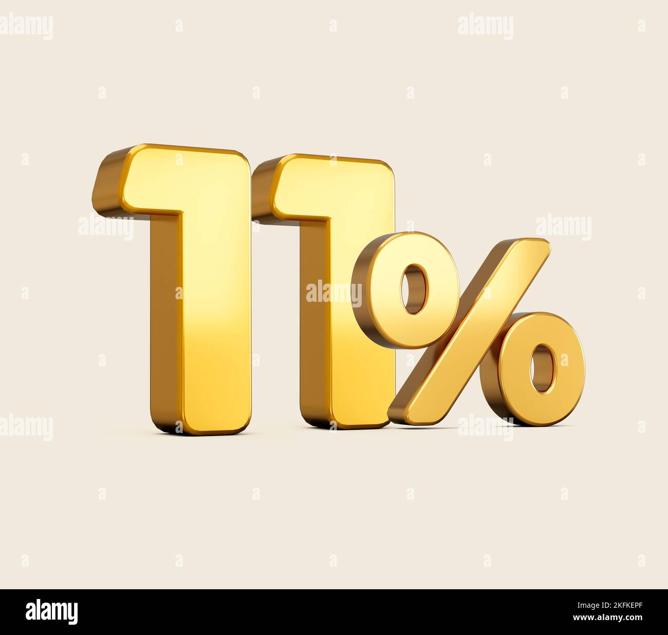 3d number 11 golden hi-res stock photography and images - Alamy