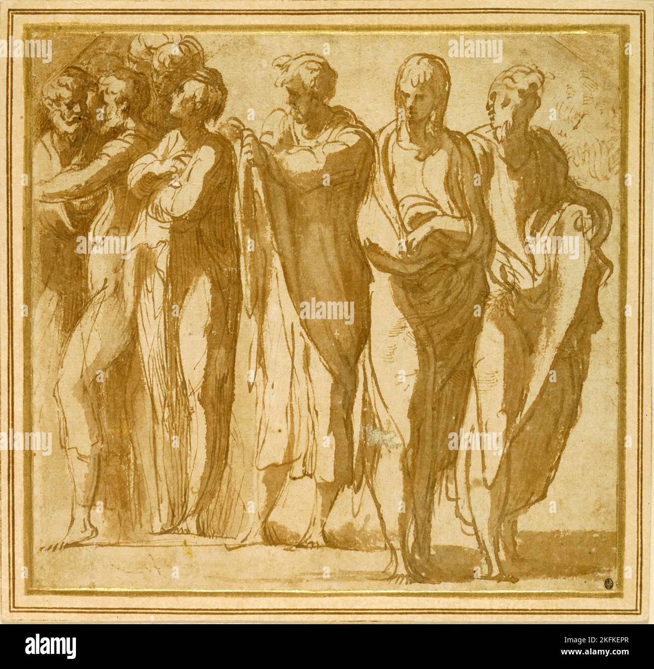 Group of Nine Standing Figures, 1524/27 Stock Photo - Alamy