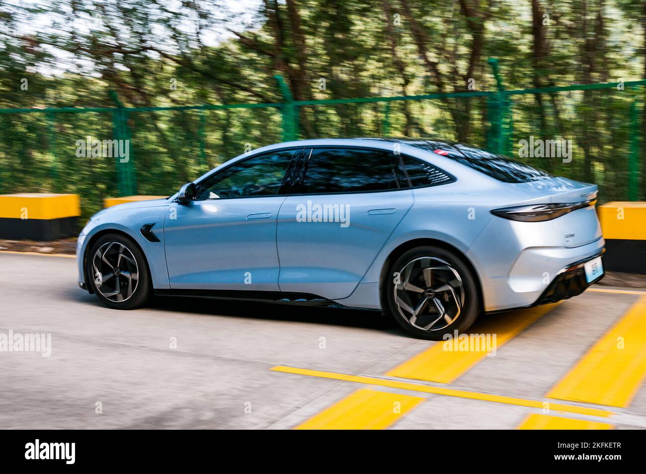 BYD Seal (Atto 4) long range electric sedan being driven on the road in ...