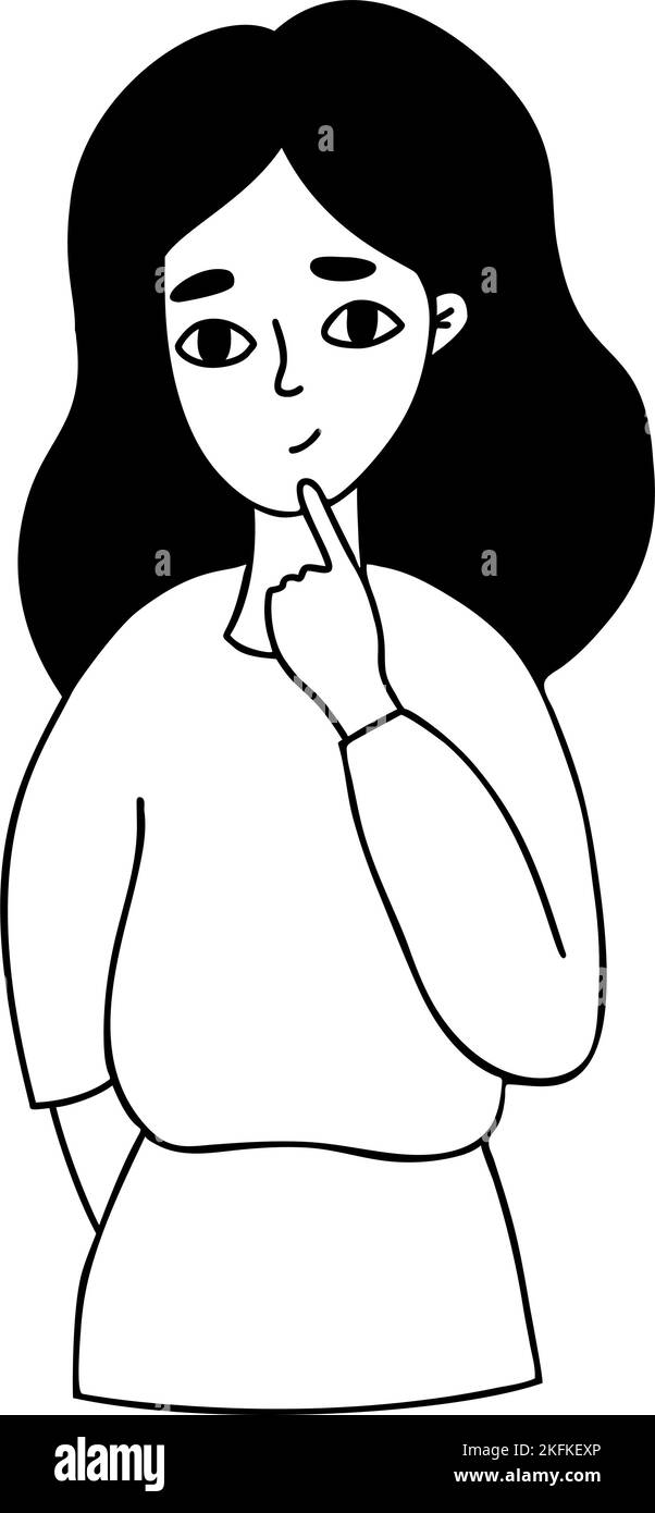 Confused face drawing Black and White Stock Photos & Images - Alamy