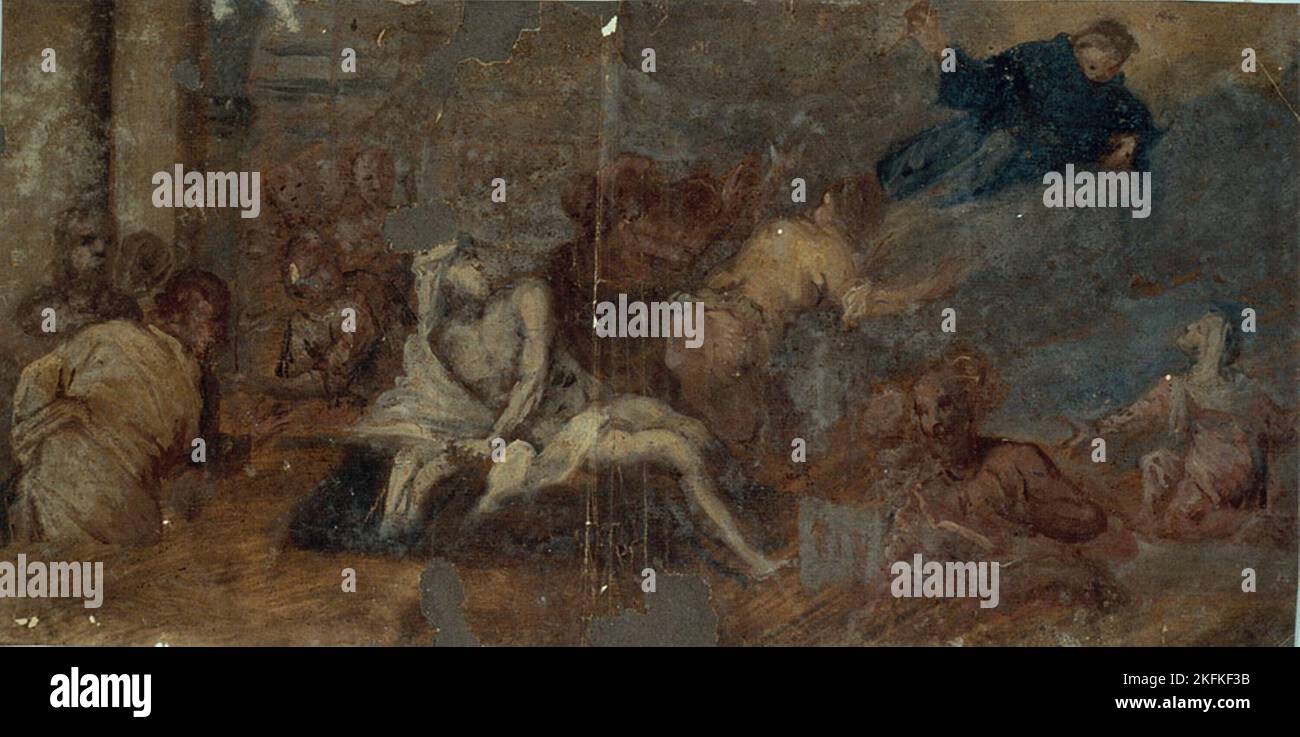 Saint Anthony Appearing to a Sick Man, n.d. Follower of Domenico ...