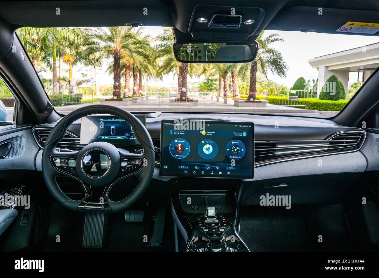 The dashboard of the BYD Seal (Atto 4) in Shenzhen, Guangdong Province ...