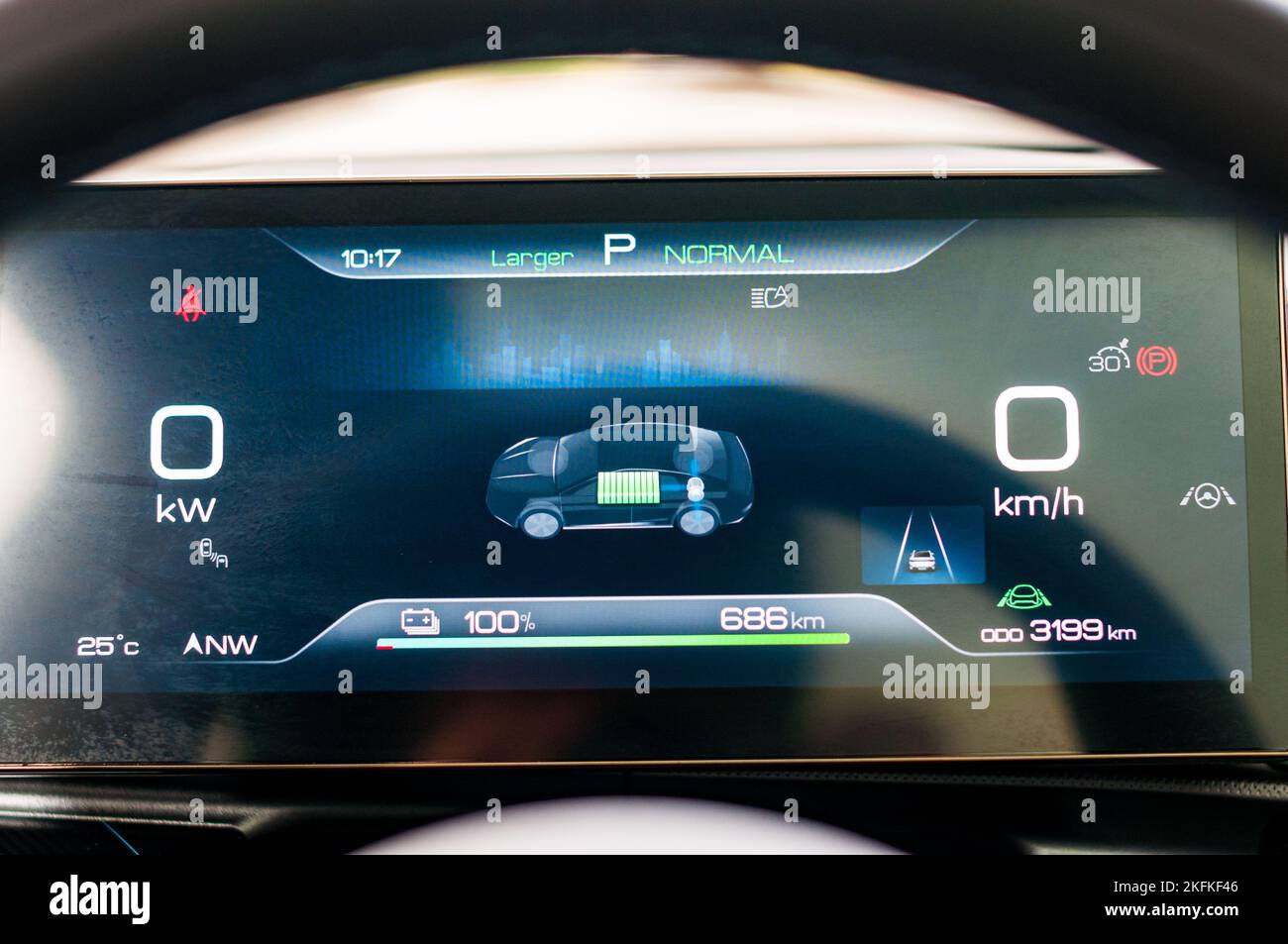 The digital instrument panel of a BYD Seal (Atto 4) in Shenzhen ...