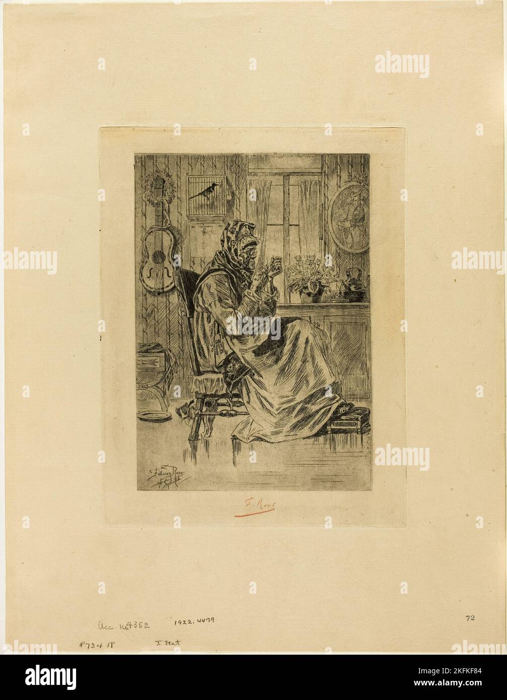 Old Woman with a Needle, September 1876 Stock Photo - Alamy