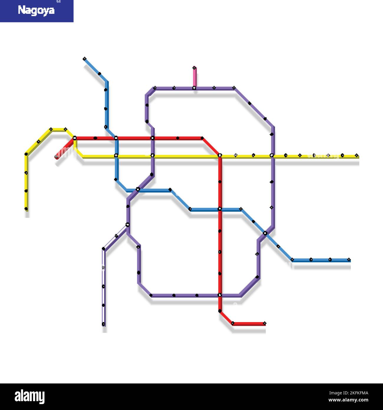 Map of nagoya hi-res stock photography and images - Alamy